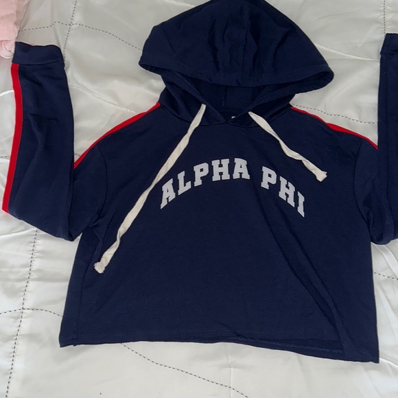 hangloose hut | Tops | Alpha Phi Cropped Hoodie | Poshmark